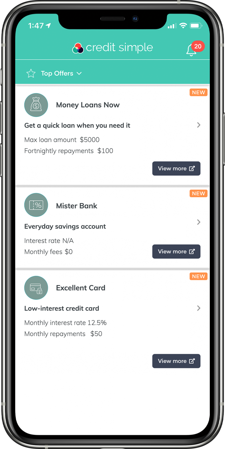 offersScreen - Credit Simple